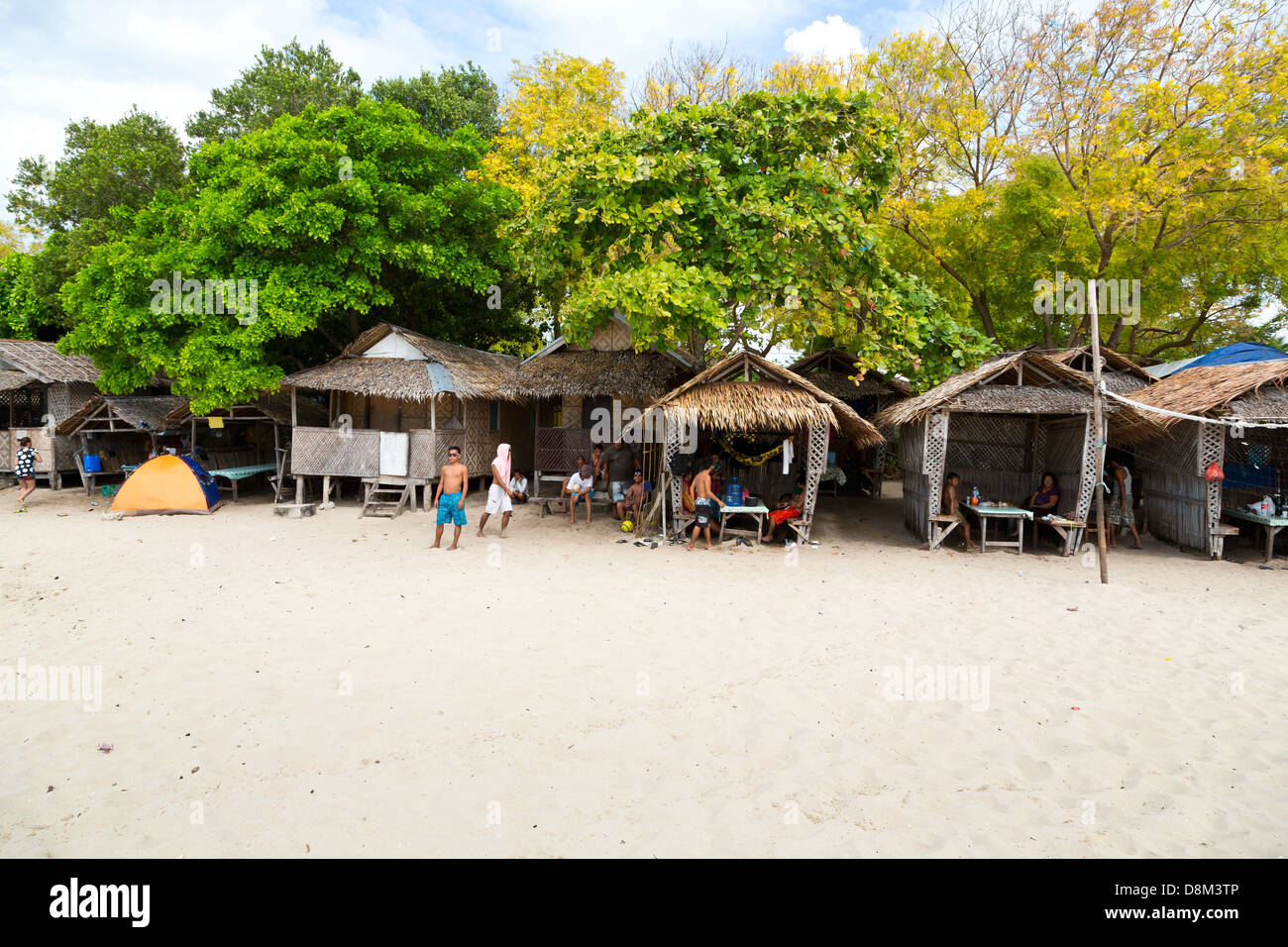 The famous White Beach near Moalboal on Cebu Island, Philippines Stock ...