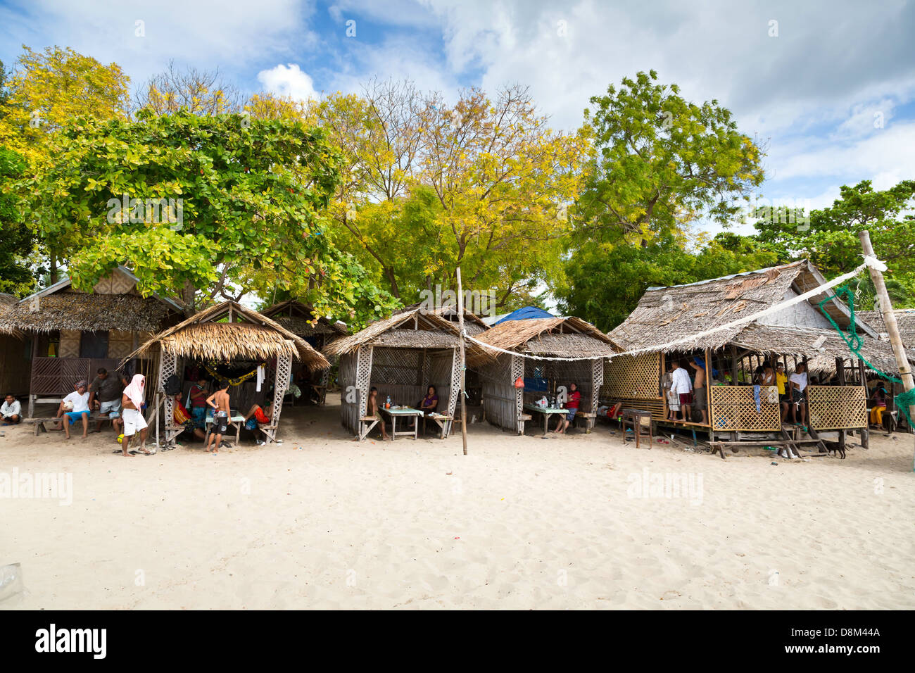 The famous White Beach near Moalboal on Cebu Island, Philippines Stock ...