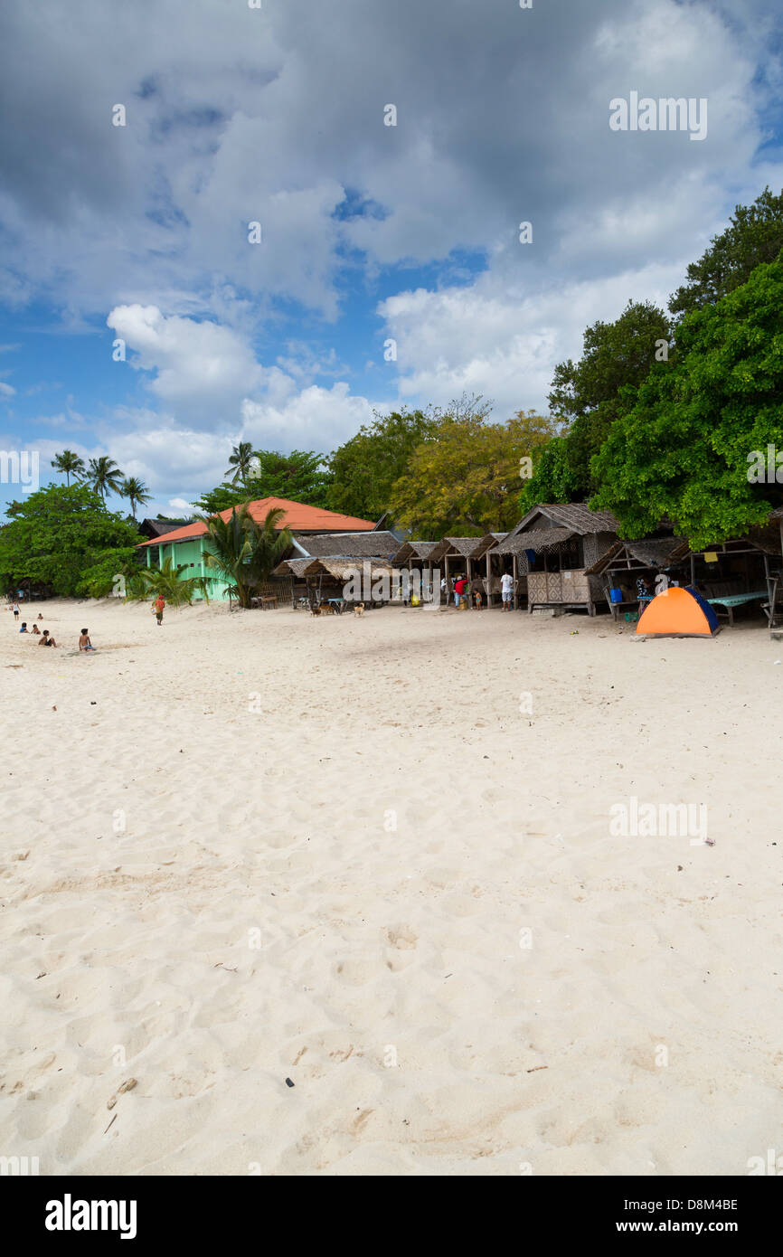The famous White Beach near Moalboal on Cebu Island, Philippines Stock ...