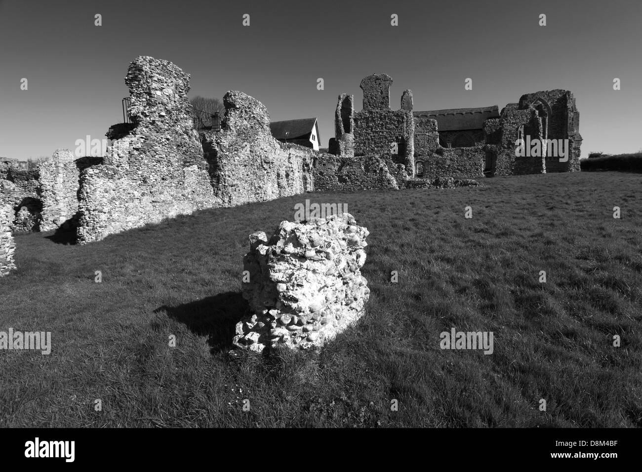 The ruins of Leiston Abbey near Aldeburgh in Suffolk County, England ...