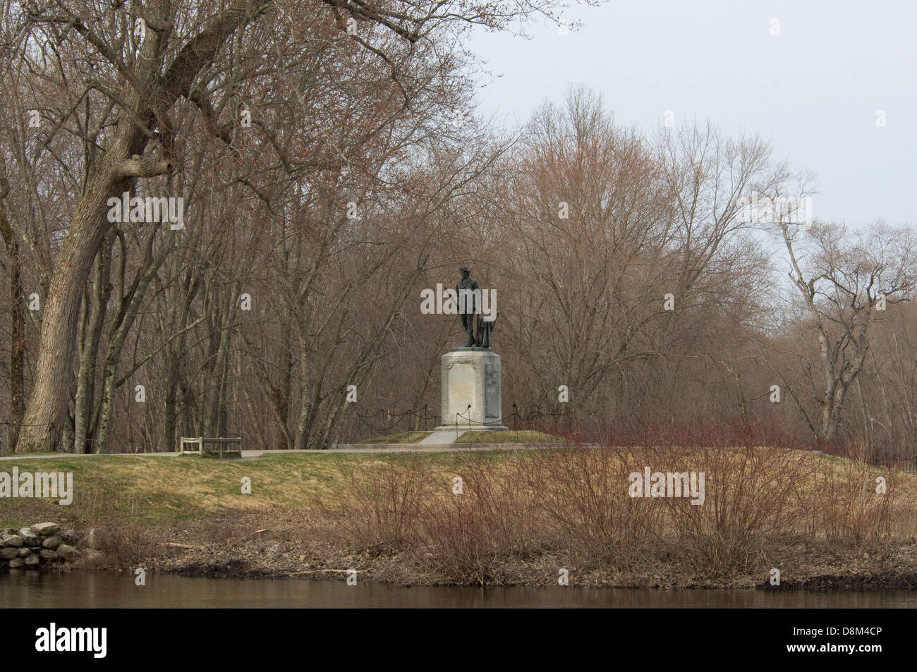 Minuteman statue by the Concord River in Minuteman National Historical ...