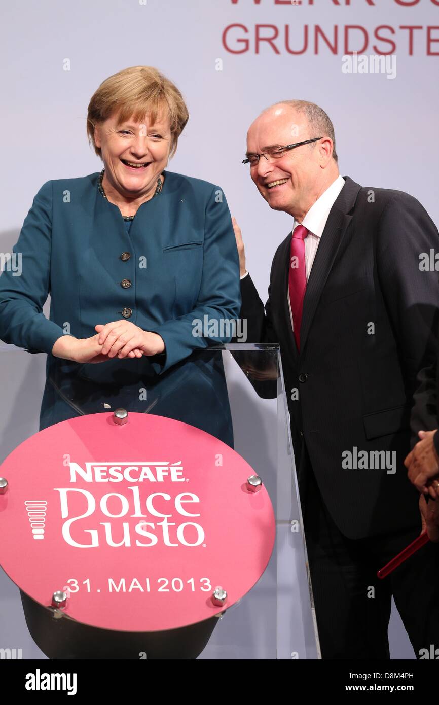 Schwerin, Germany. 31st May 2013. German Chancellor Angela Merkel and ...