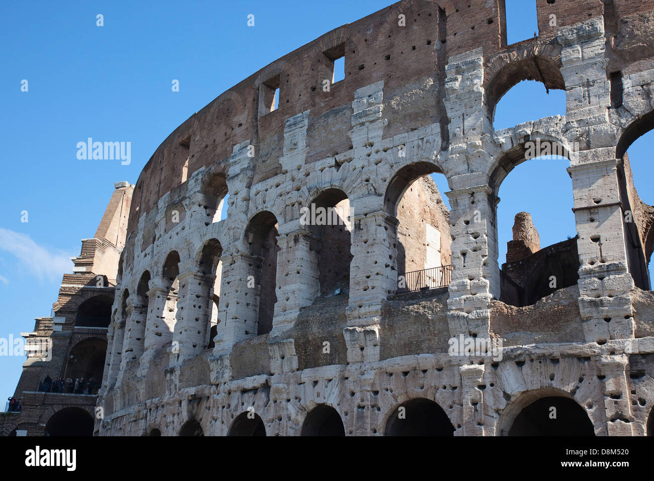 Italy, Lazio, Rome, View of the the ancient Roman Coliseum ruins Stock ...