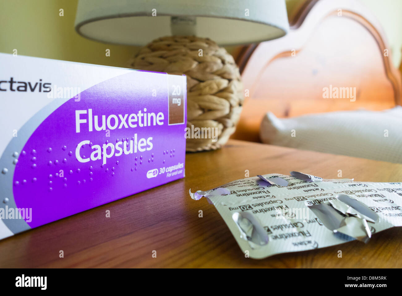 Fluoxetine anti depressant capsules Stock Photo - Alamy