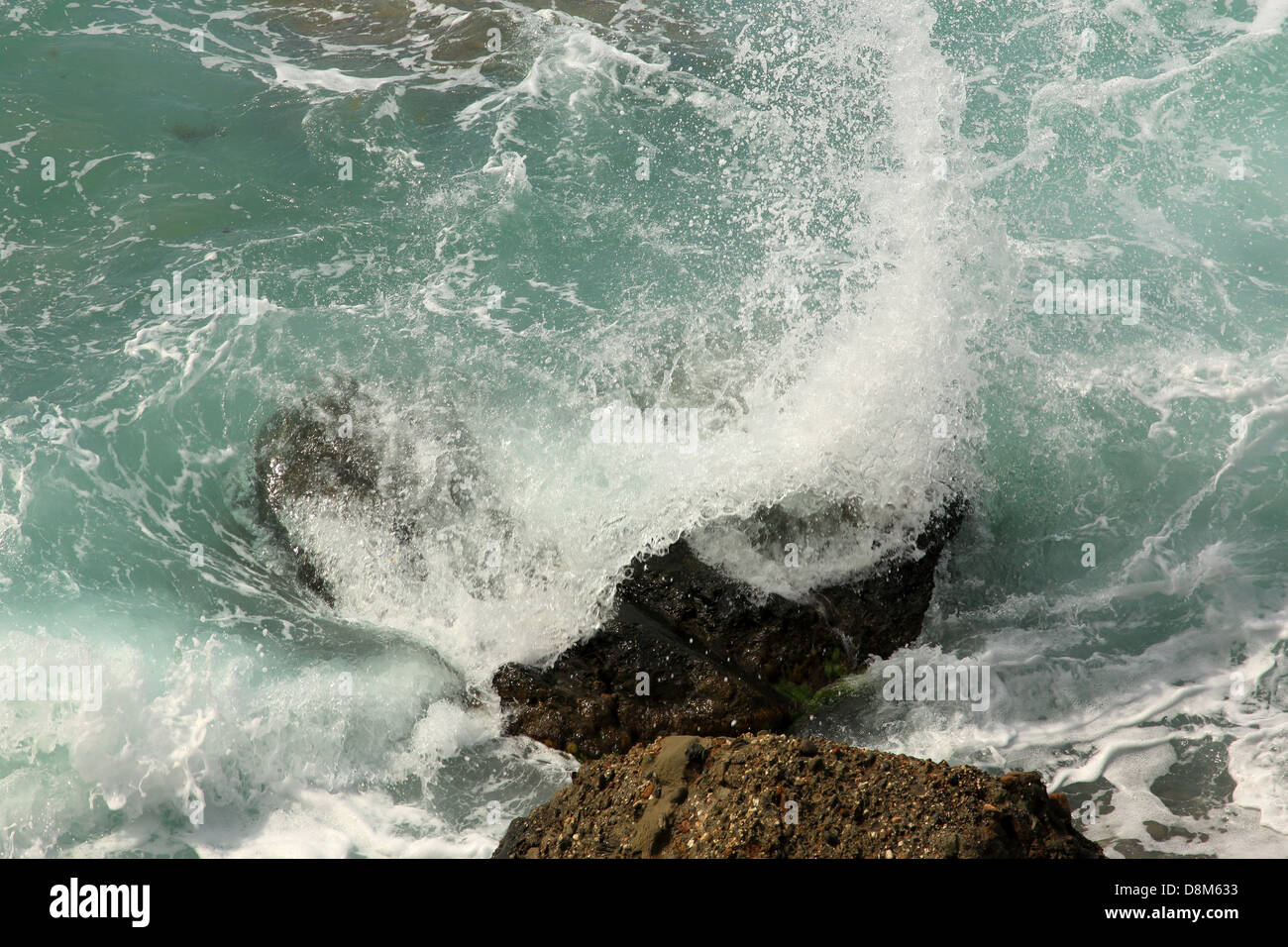 motion of the waves on the beach Stock Photo - Alamy