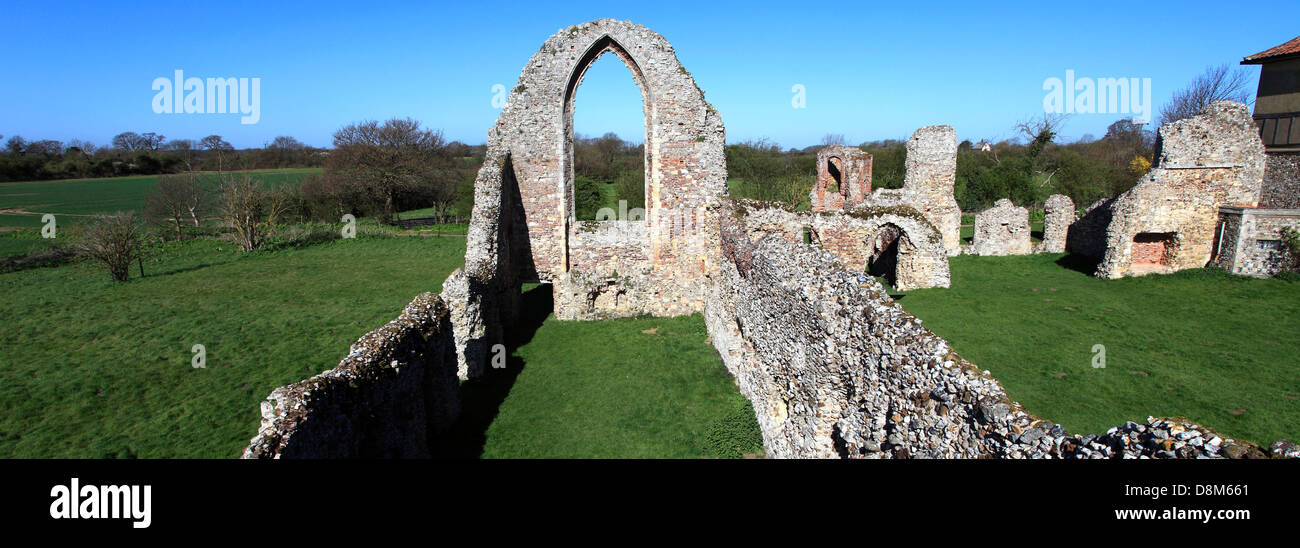 The ruins of Leiston Abbey near Aldeburgh in Suffolk County, England ...