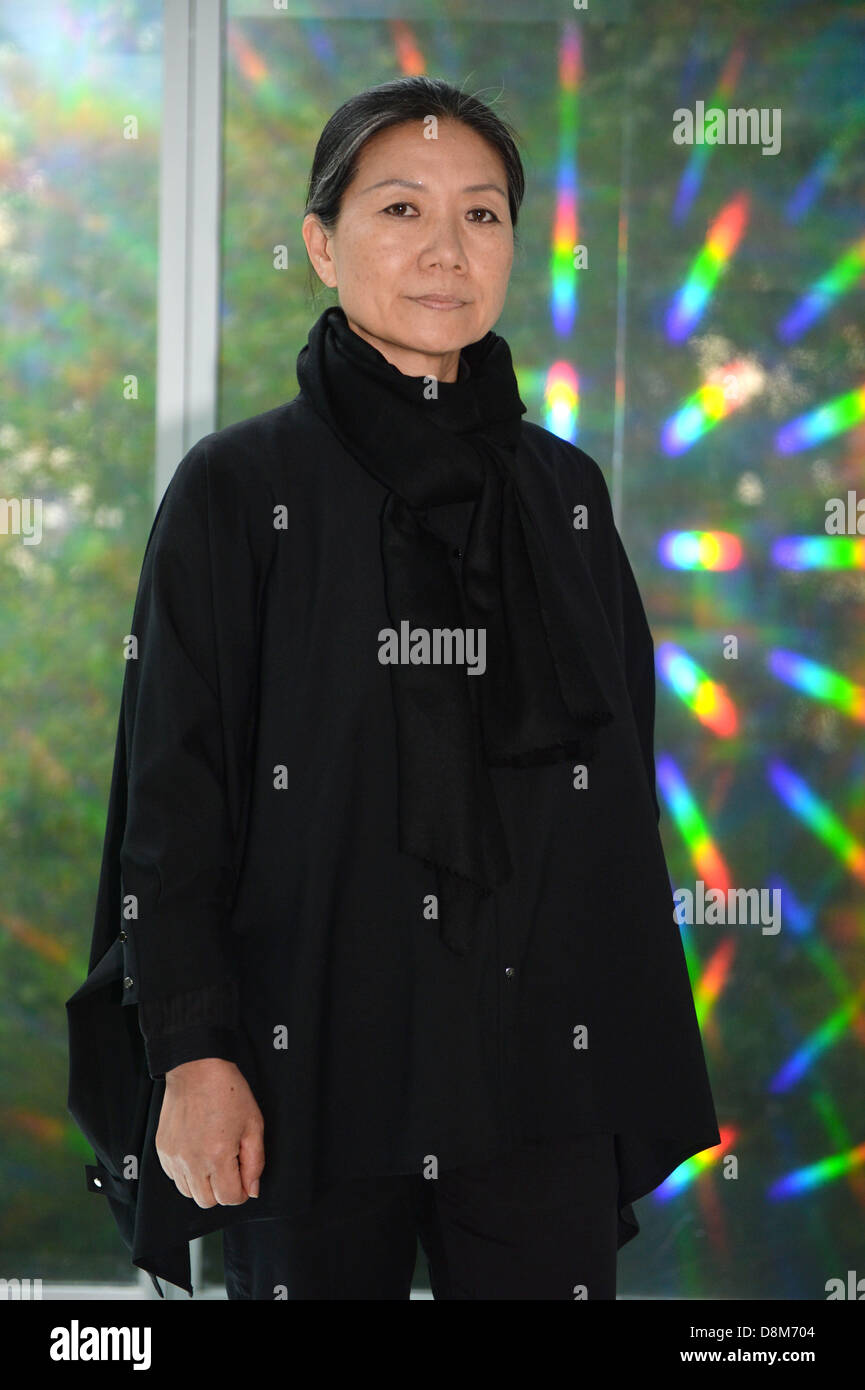 Artist Kimsooja poses in front of her work 'To Breathe: Bottari' in the ...