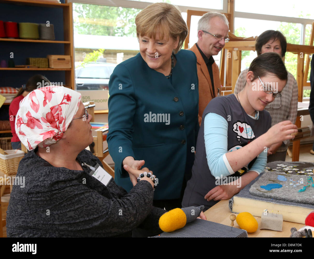 Grimmen, Germany. 31st May 2013. German Chancellor Angela Merkel ...