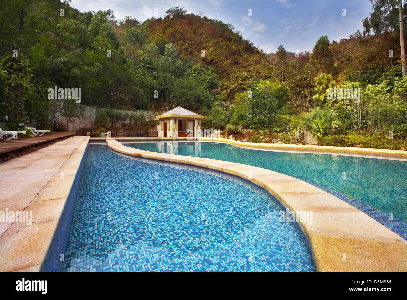 Magnificent pool in a hotel complex Stock Photo - Alamy