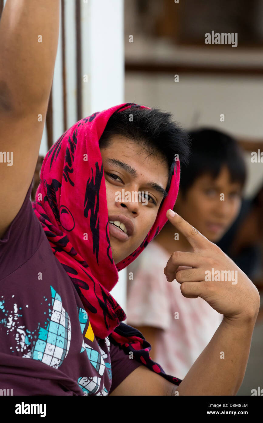 Local Man in Panagsama Beach near Moalboal on Cebu Island, Philippines ...