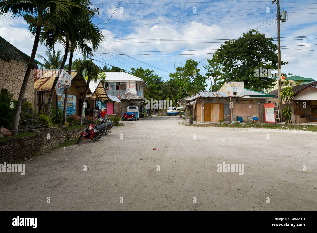 Street View of Panagsama Beach near Moalboal on Cebu Island ...