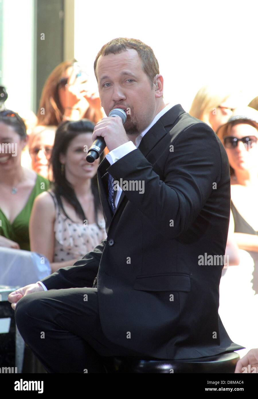 New York, USA. 31st May 2013. Justin Jeffre on stage for NBC Today Show ...