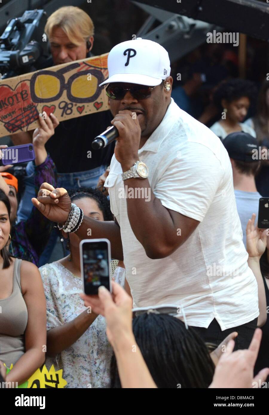 New York, USA. 31st May 2013. Nathan Morris on stage for NBC Today Show ...