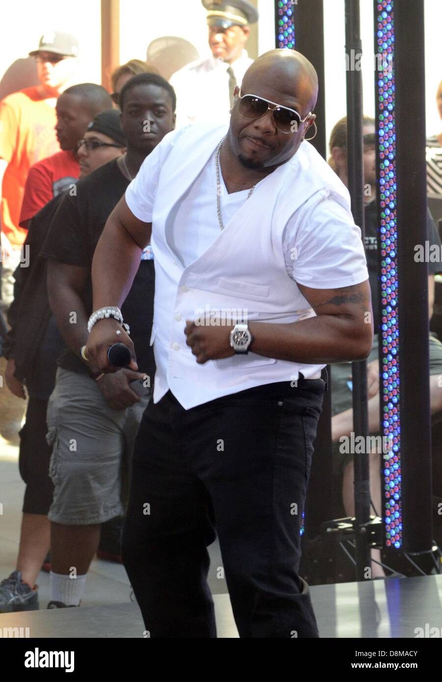 New York, USA. 31st May 2013. Wanya Morris on stage for NBC Today Show ...