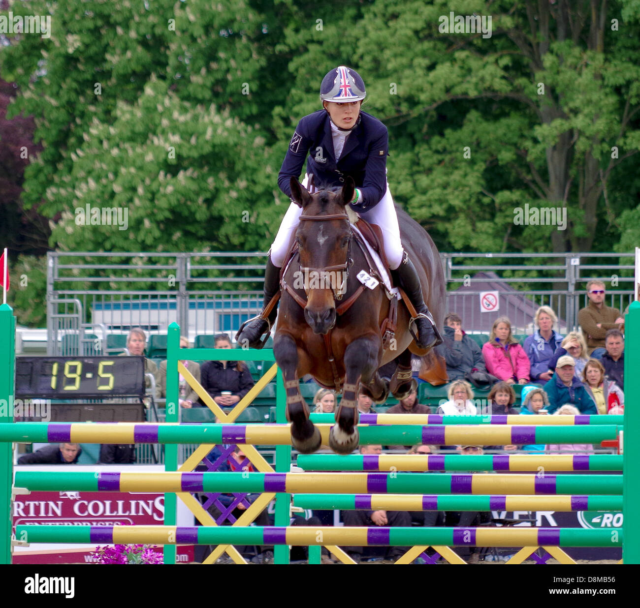 GB Horse rider Show jumping at Royal Windsor Horse Show 2013 Stock ...
