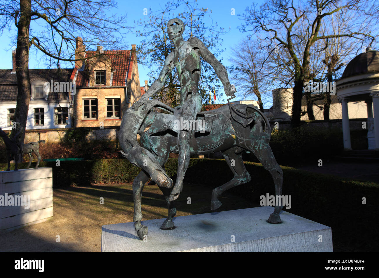 The Four Horseman of the Apocalypse statues, Hof Arents Square, central ...