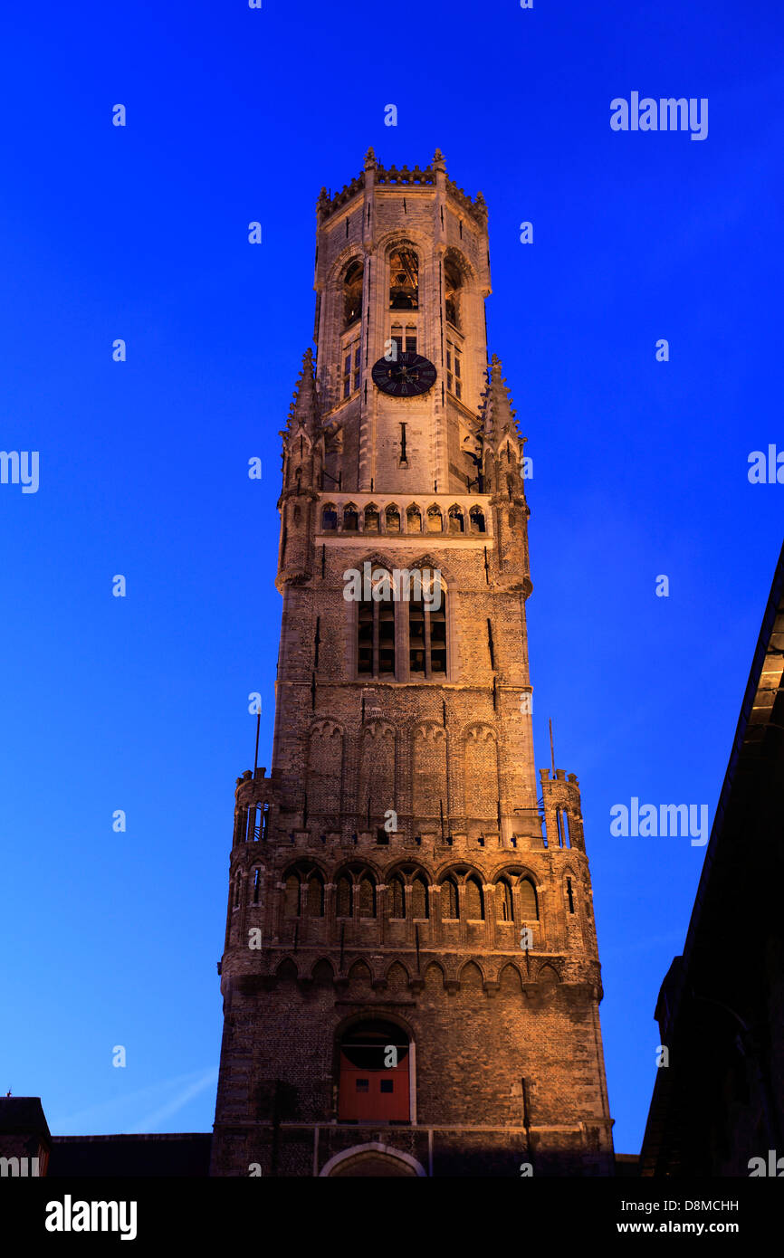 The Belfort tower, ( Belfry ), Bruges City, West Flanders in the ...