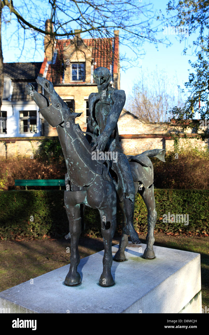 The Four Horseman of the Apocalypse statues, Hof Arents Square, central ...