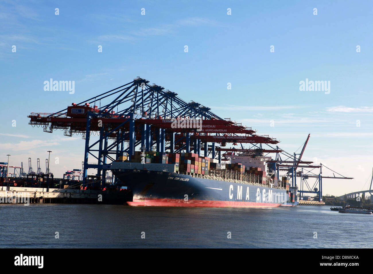 Hamburg harbour container terminal Stock Photo - Alamy
