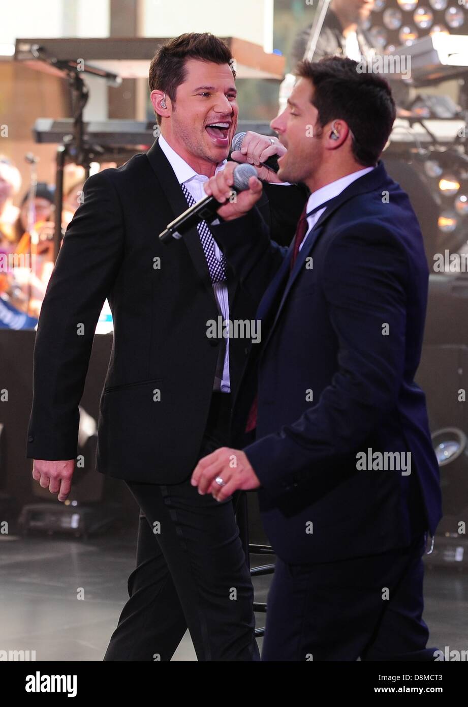 New York, USA. 31st May 2013. Nick Lachey, Jeff Timmons, 98 Degrees on ...