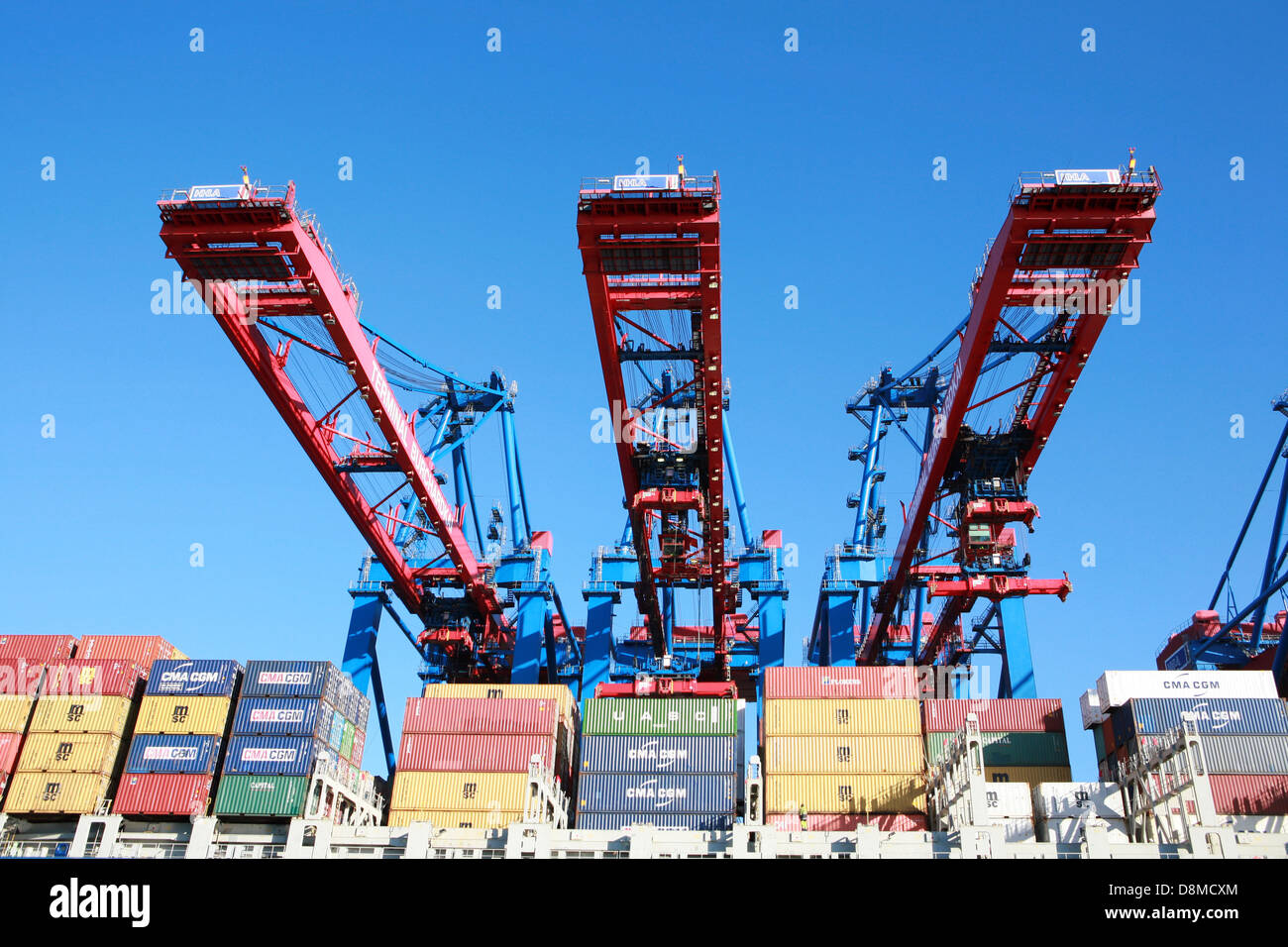 Container Terminal Harbour Hamburg Stock Photo - Alamy