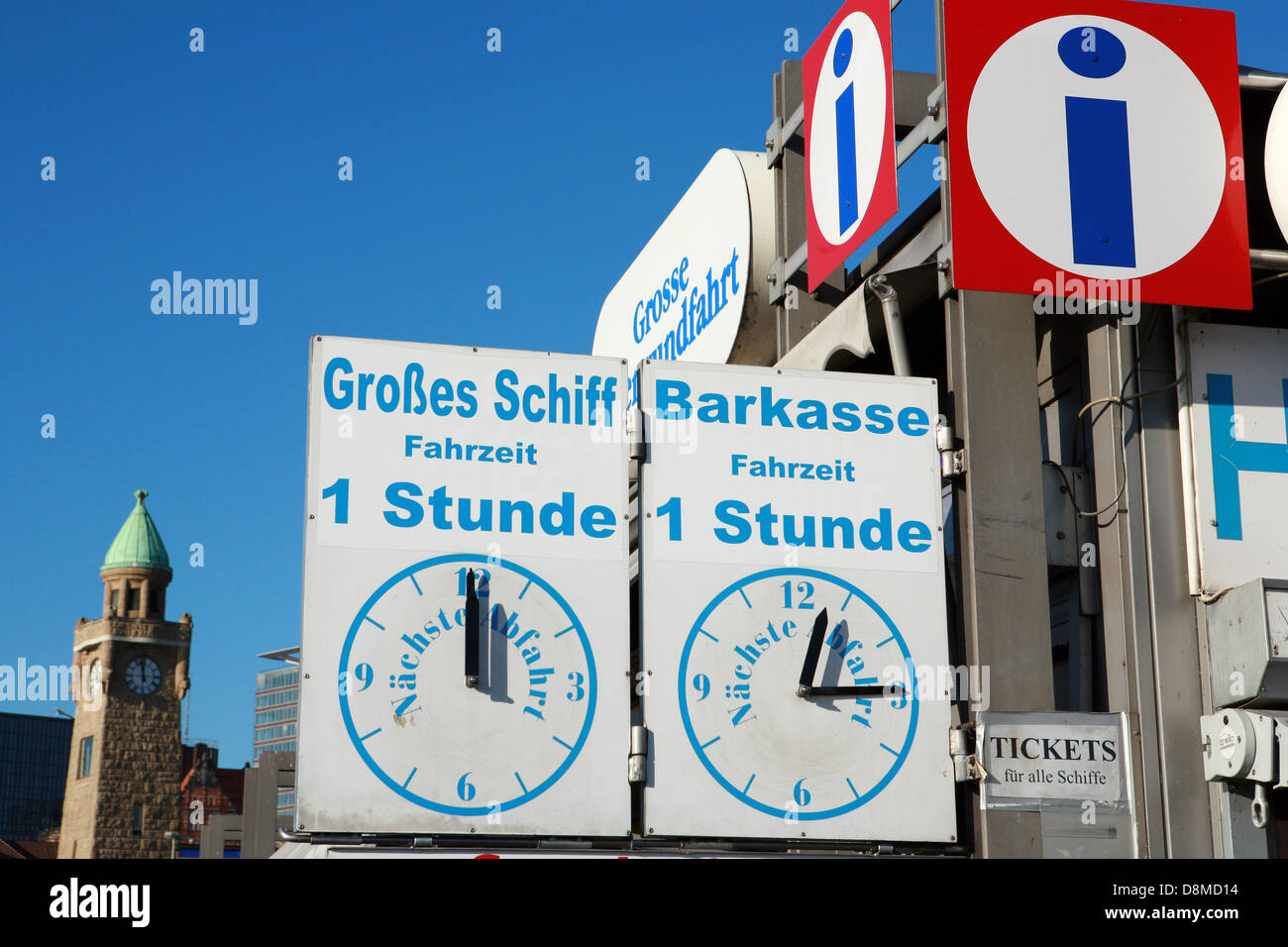 Time Table for excursion boats Stock Photo - Alamy