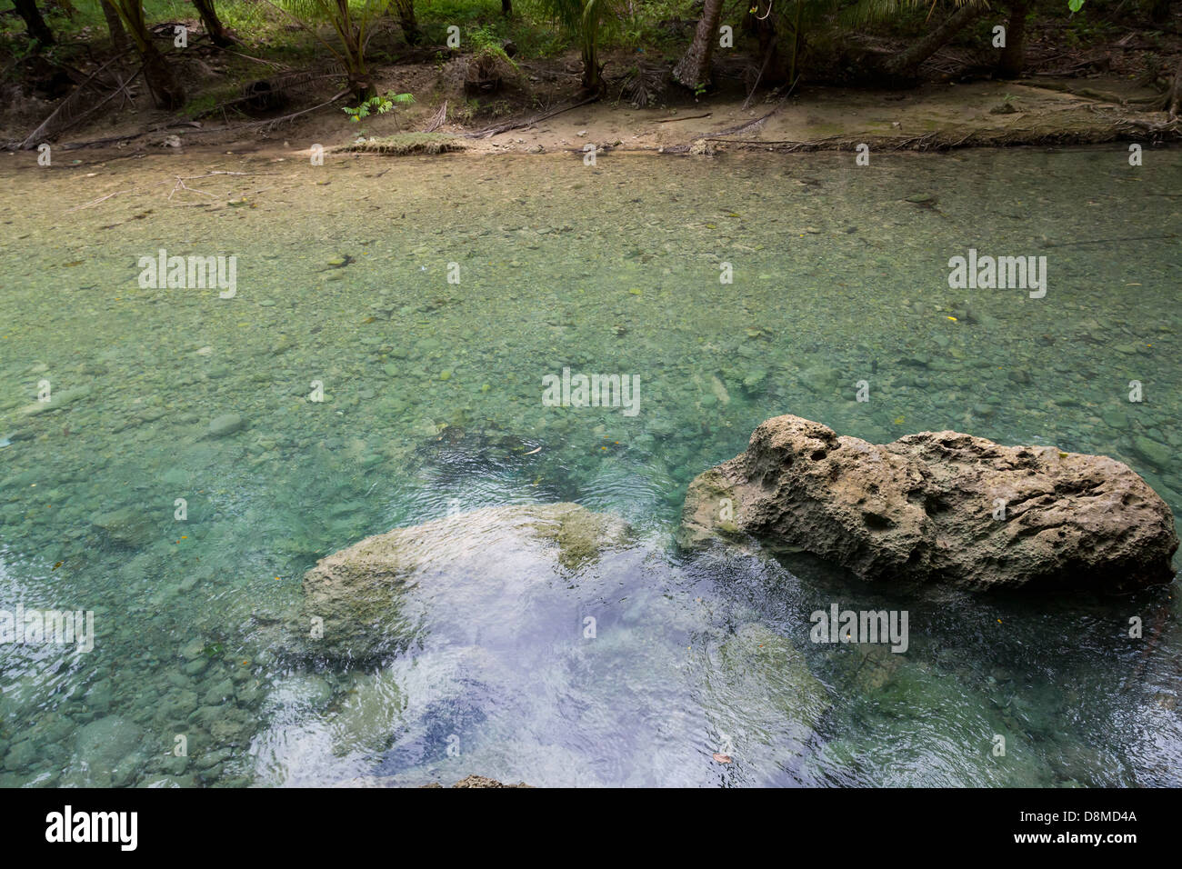 Creek leading up to the Kawasan Waterfalls in Badian on Cebu ...