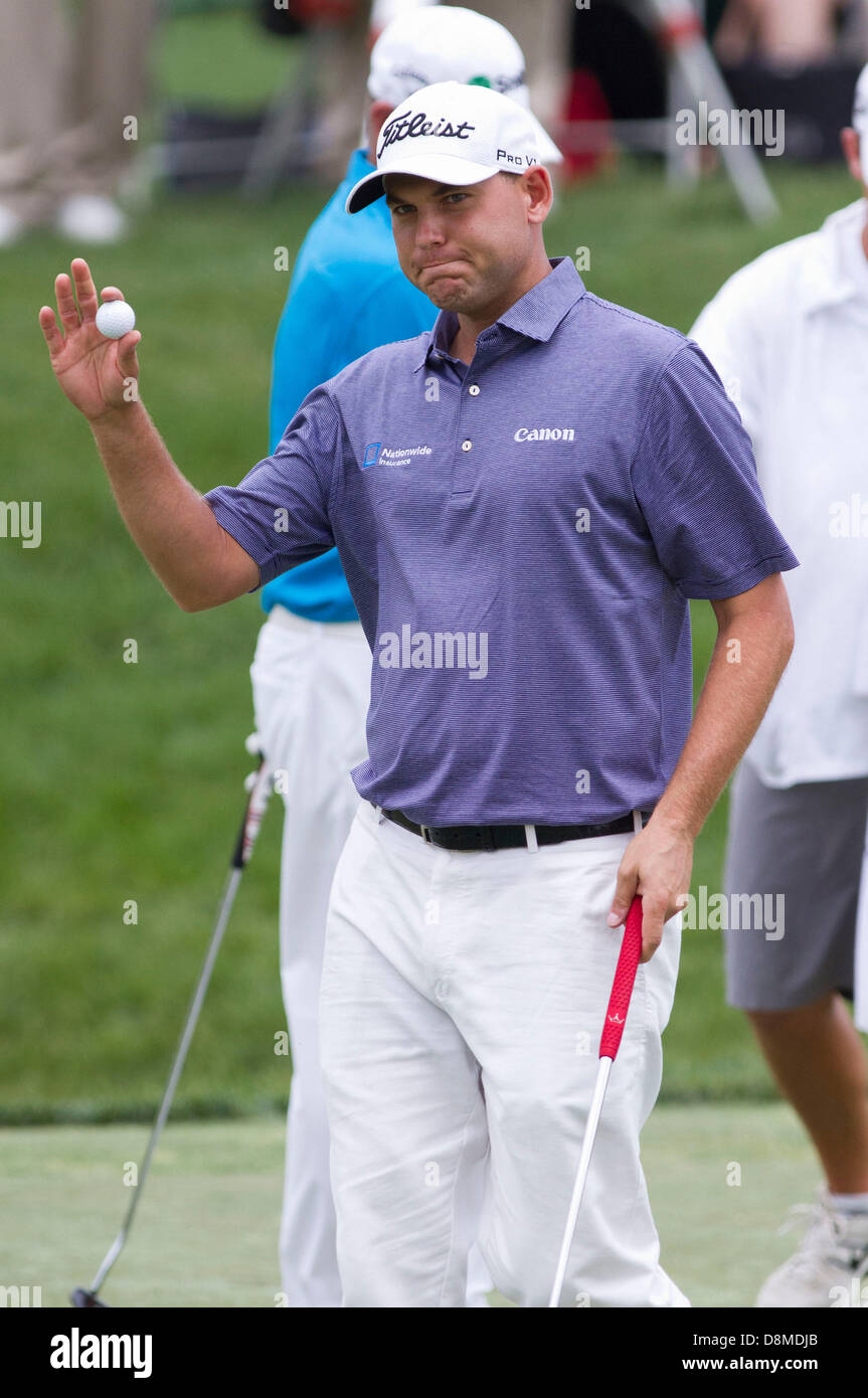 Dublin, Ohio, USA. 31st May 2013. Bill Haas finished with a -5 under ...