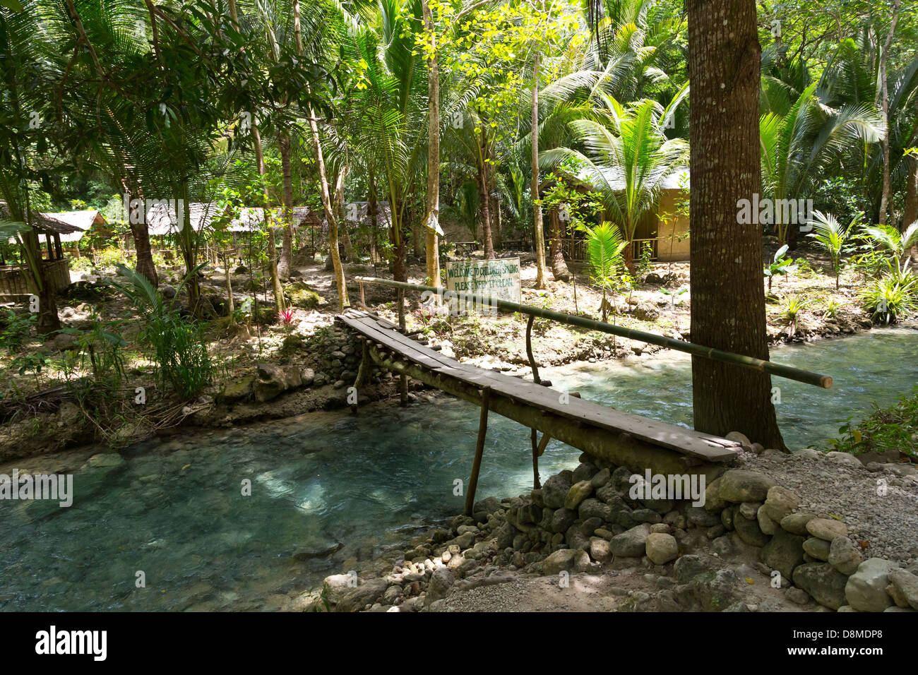 Bridge over the Creek leading up to the Kawasan Waterfalls in Badian on ...