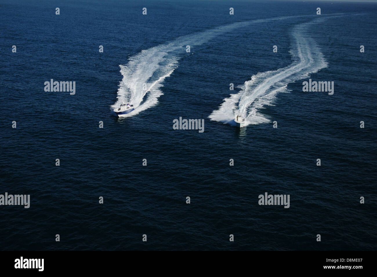 Two boats racing in Atlantic Ocean Stock Photo - Alamy