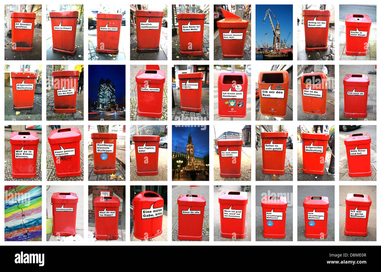 collection of dustbins Stock Photo - Alamy