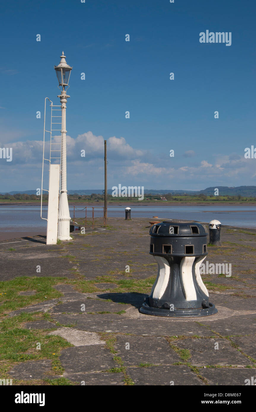 harbour wall, ols lamp post, old capstan,sunny, landscape, stone paving ...