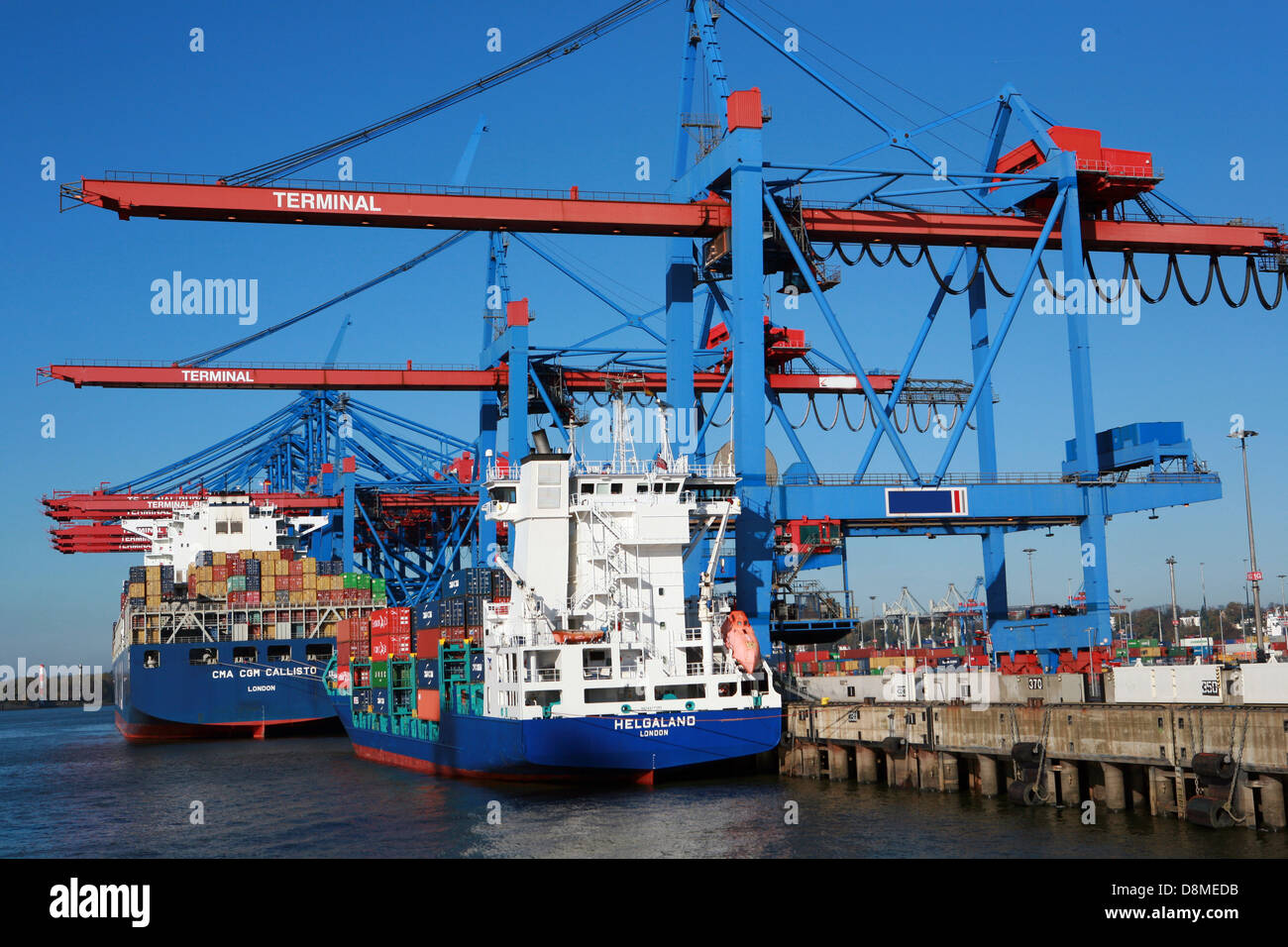 container terminal harbour Hamburg Stock Photo - Alamy