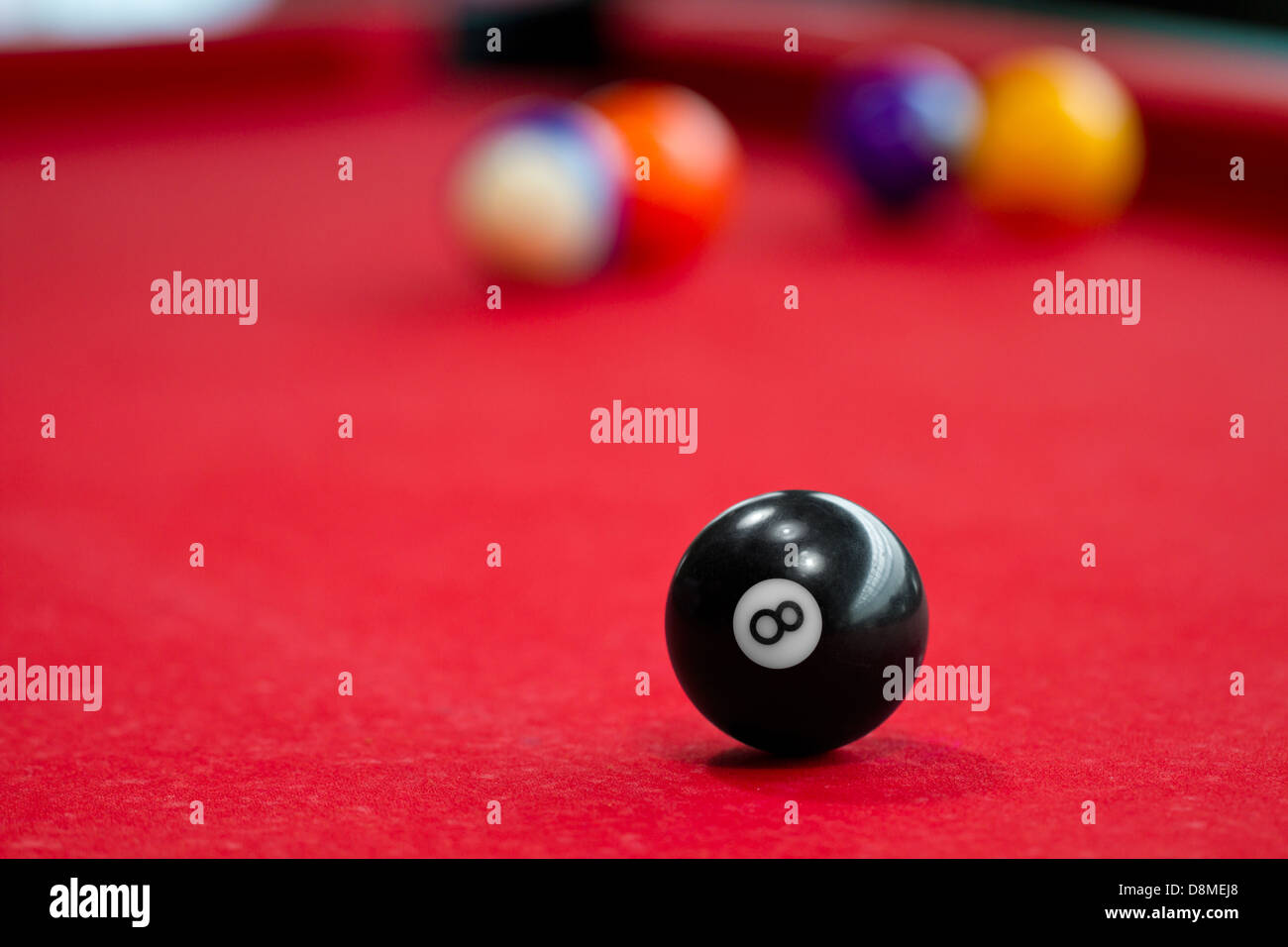Eight balls billiards Stock Photo - Alamy
