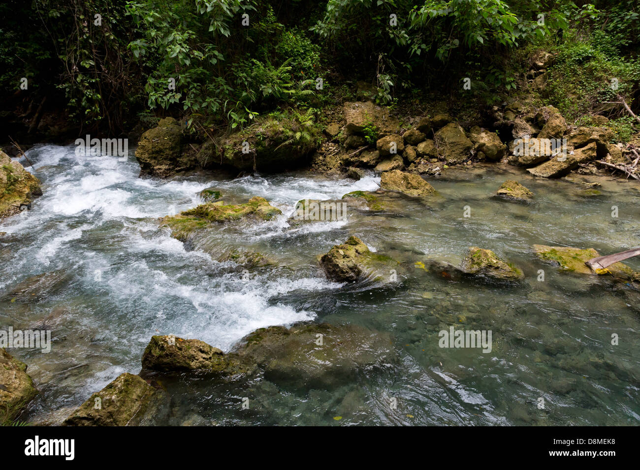 Creek leading up to the Kawasan Waterfalls in Badian on Cebu ...
