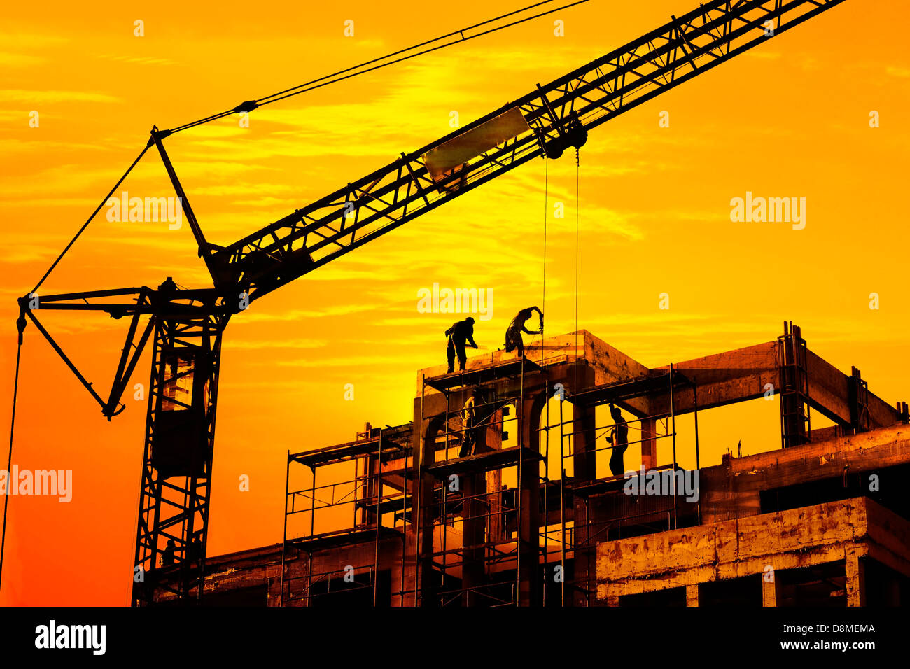 Construction site sunset hi-res stock photography and images - Alamy