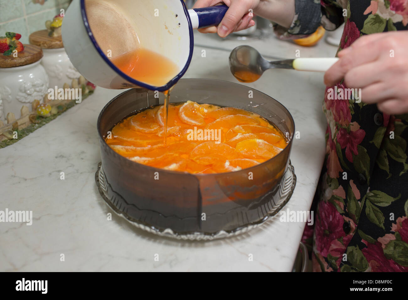 Polish cuisine, prepared tasty cold cheesecake Stock Photo - Alamy