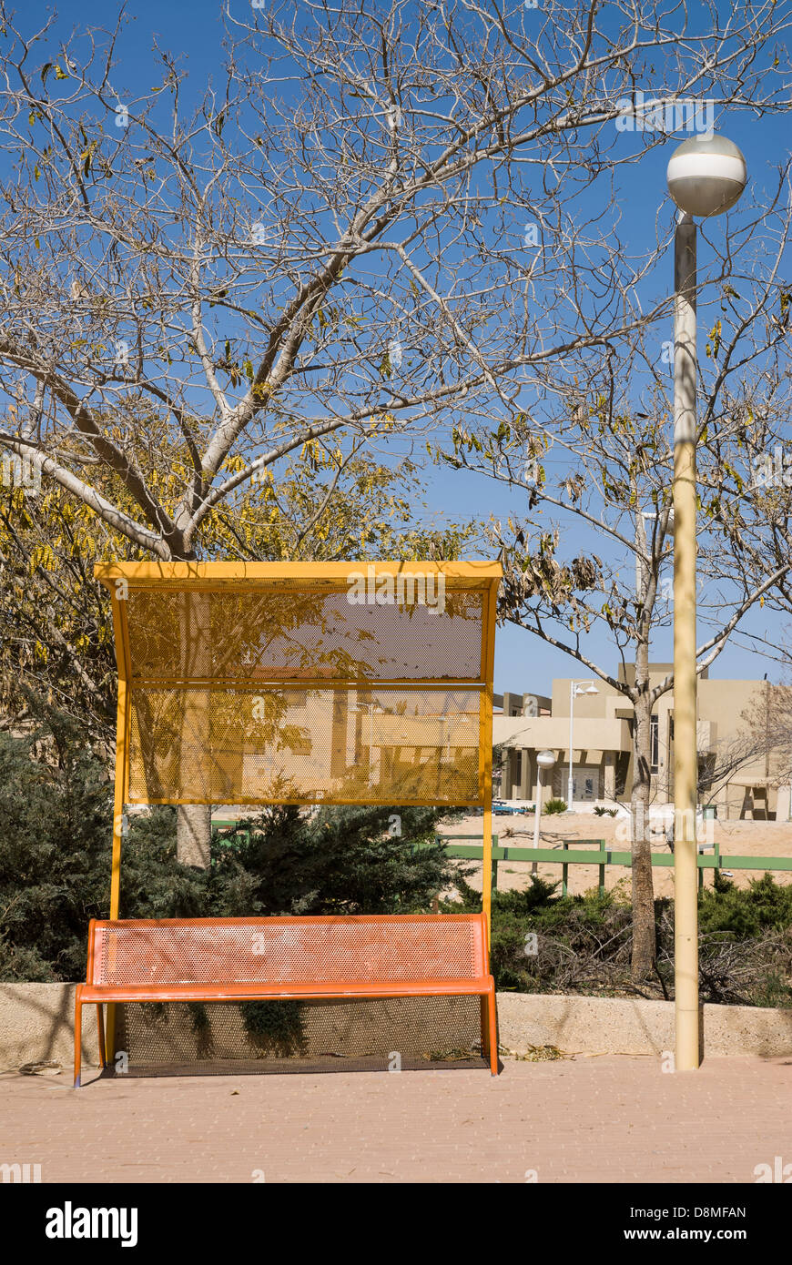 Benches for public use on the streets of a city in Israel Stock Photo ...