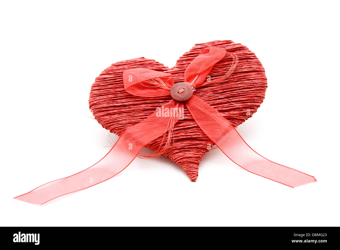 Heart with bow Stock Photo - Alamy