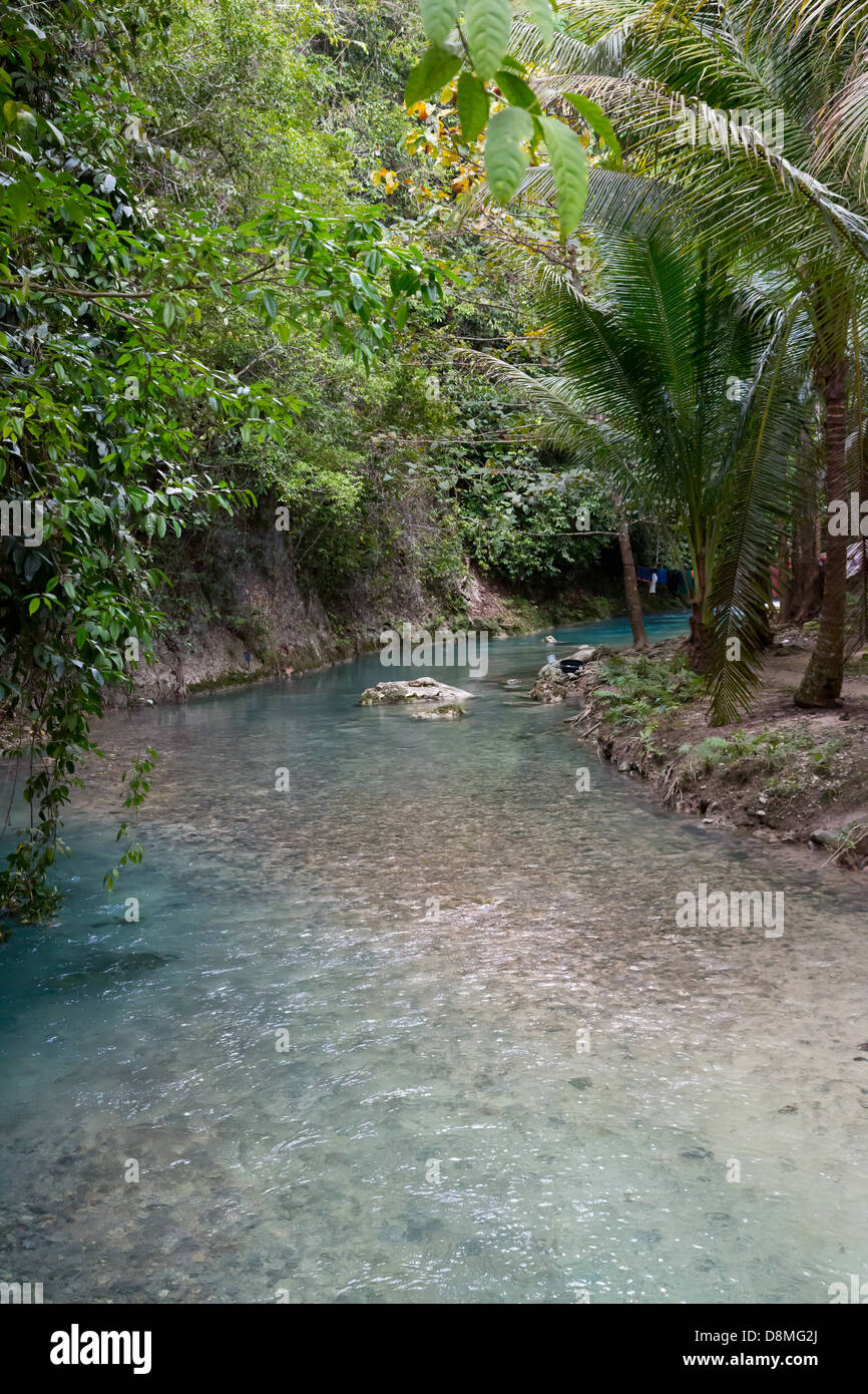 Creek leading up to the Kawasan Waterfalls in Badian on Cebu ...