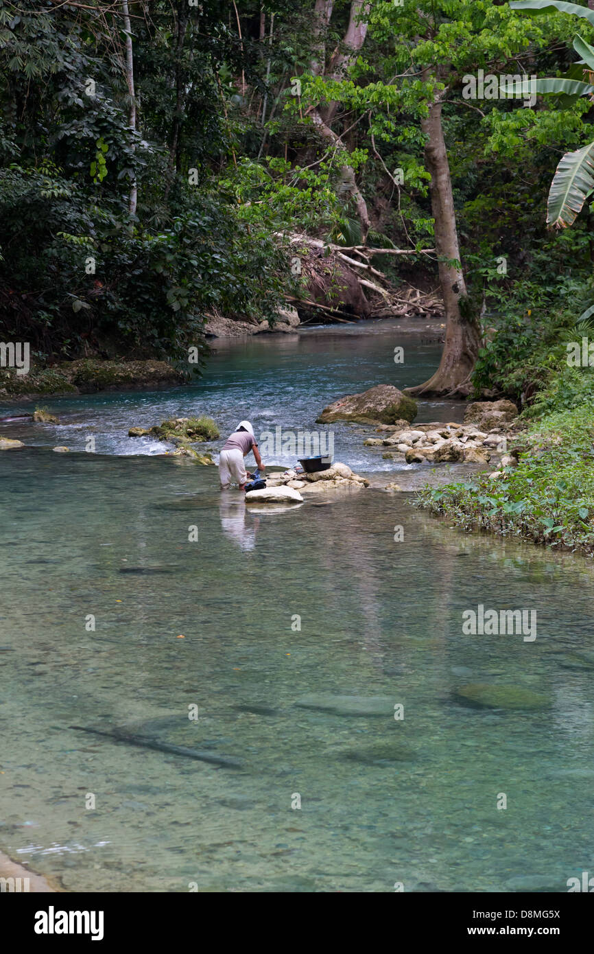 Creek leading up to the Kawasan Waterfalls in Badian on Cebu ...