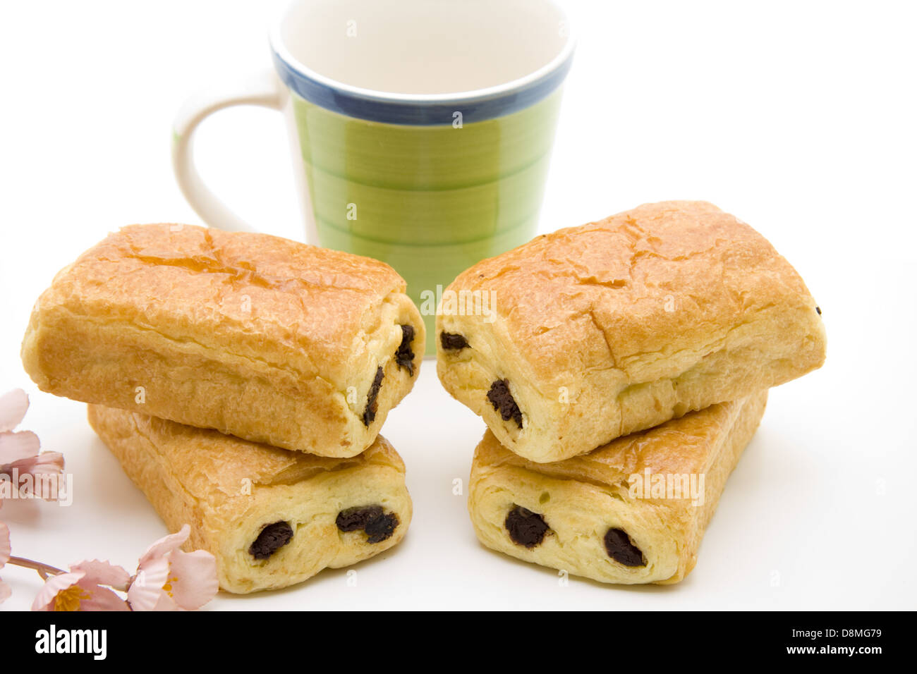 Pastry with cup Stock Photo - Alamy