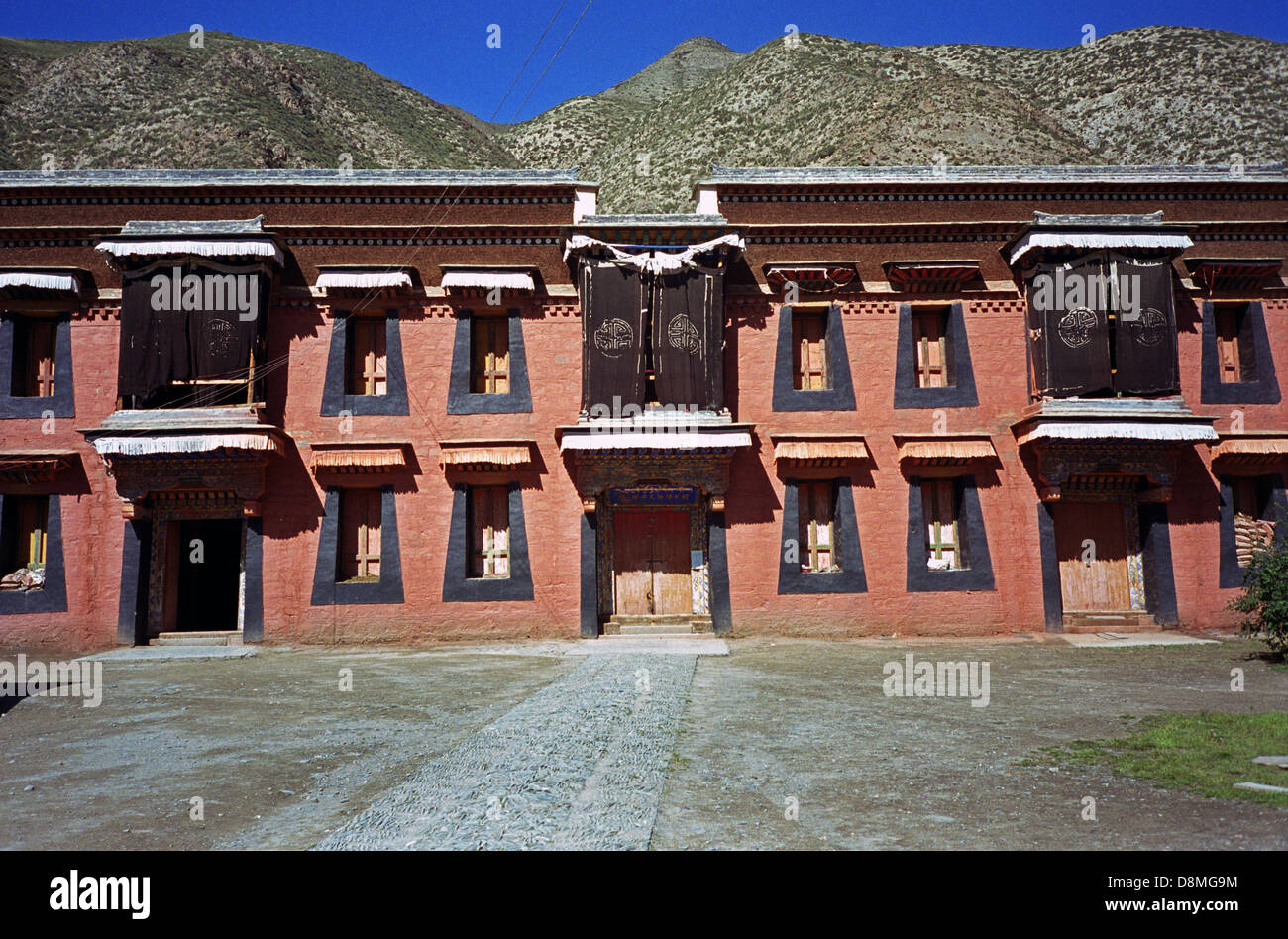 View of the Labuleng Si or Labrang monastery one of the six great ...