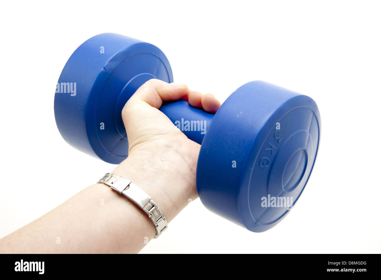 Blue dumbbell hi-res stock photography and images - Alamy