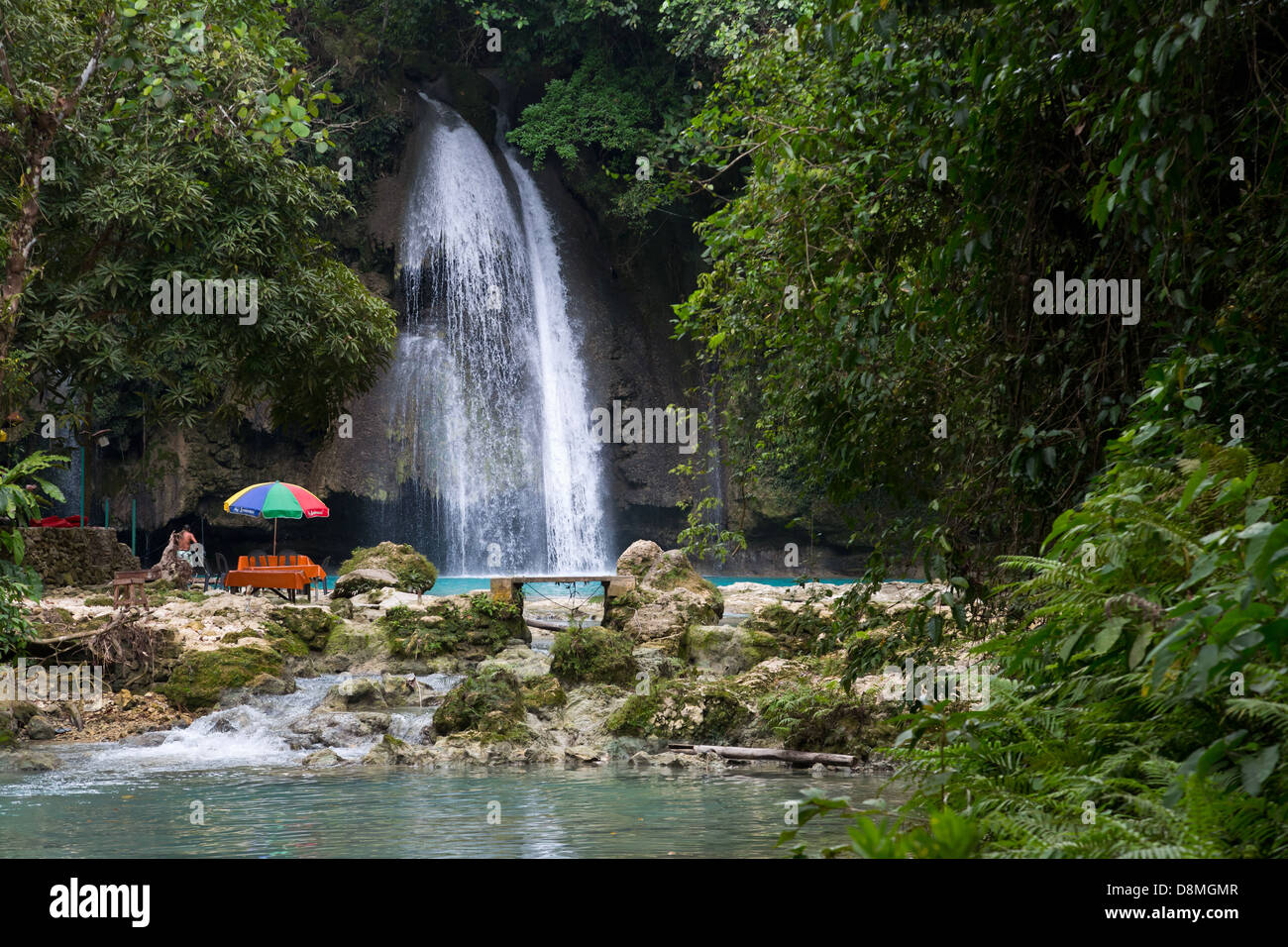 The Kawasan Waterfalls in Badian on Cebu, Philippines Stock Photo - Alamy