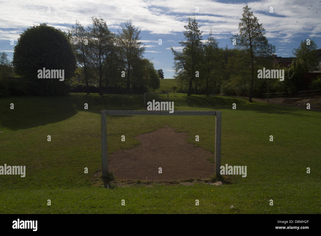Empty Football Field, Glasgow, Scotland, UK Stock Photo - Alamy