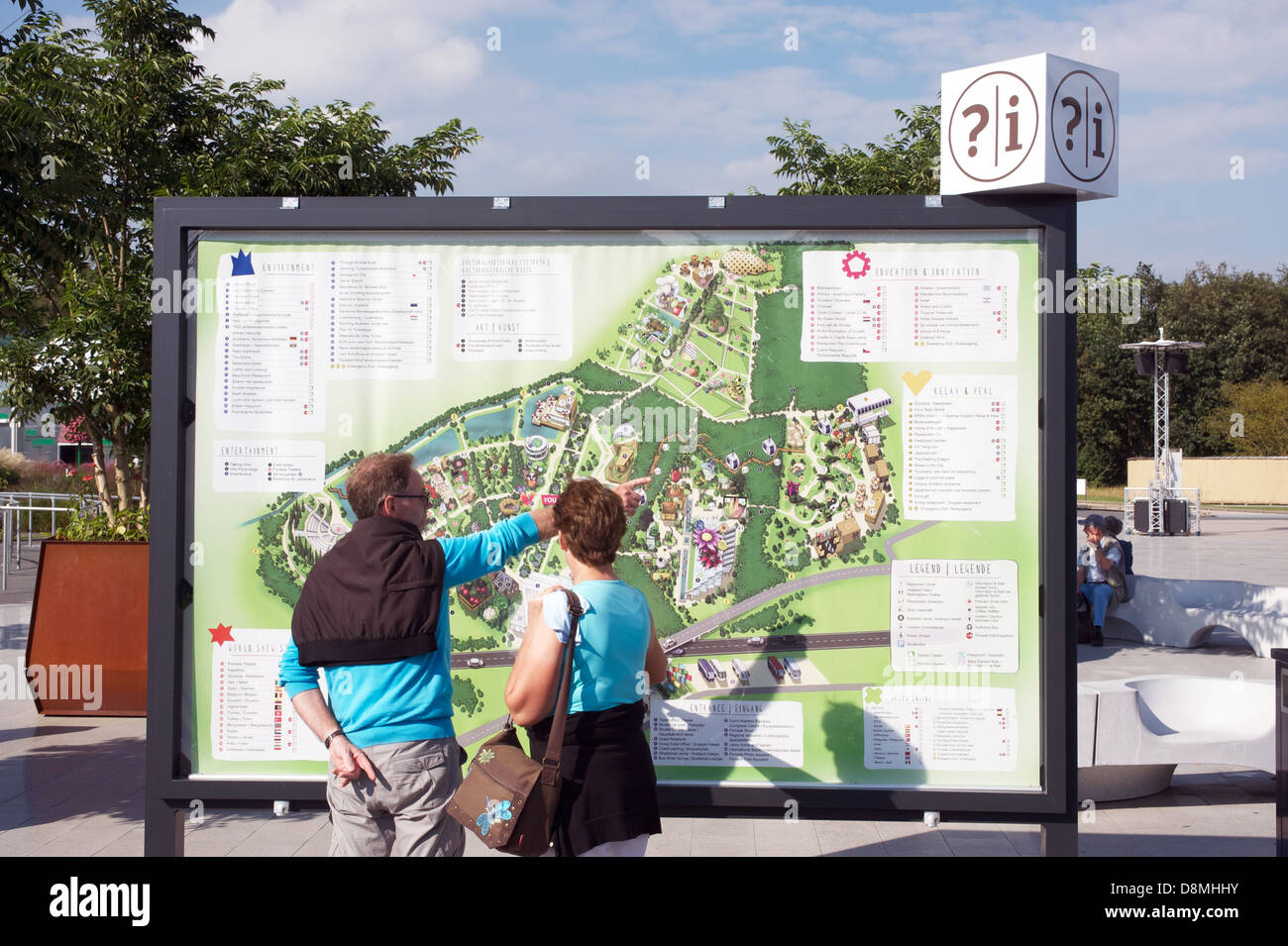 Giant map of the Floriade 2012 garden festival Venlo, Netherlands Stock ...