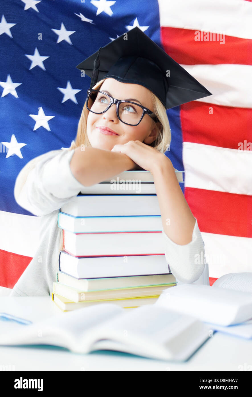 student in graduation cap Stock Photo - Alamy