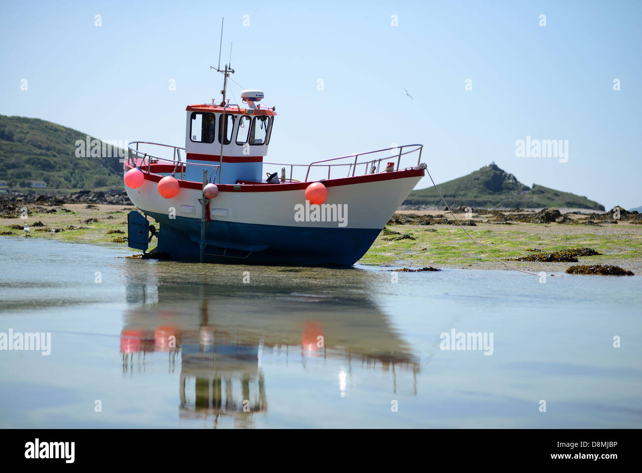 Fishing boat on Herm, Channel Islands, GB Stock Photo - Alamy
