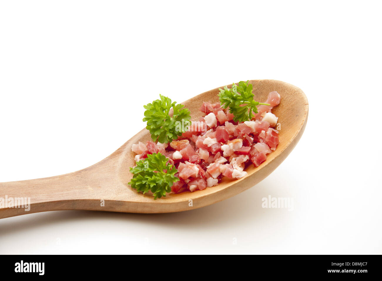 Bacon die with parsley Stock Photo - Alamy